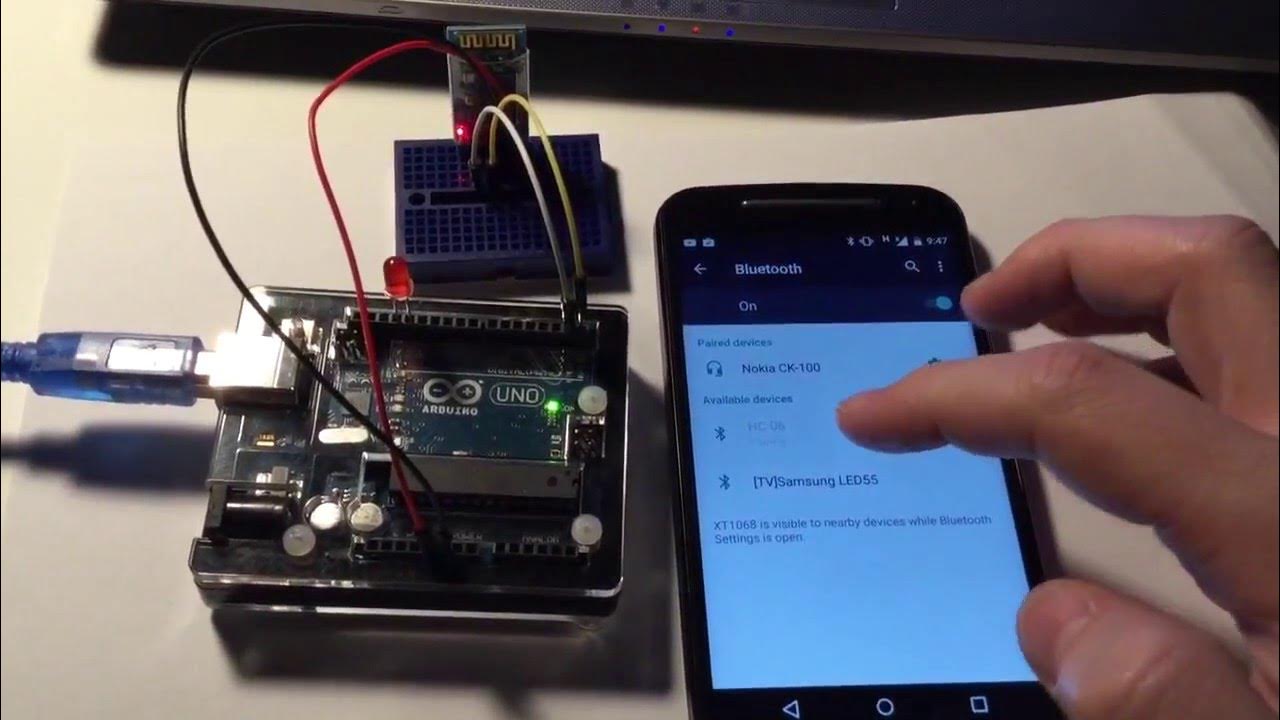 HC-06 BlueTooth + Arduino + ArduDroid / ControlPin13 Led Failure - YouTube