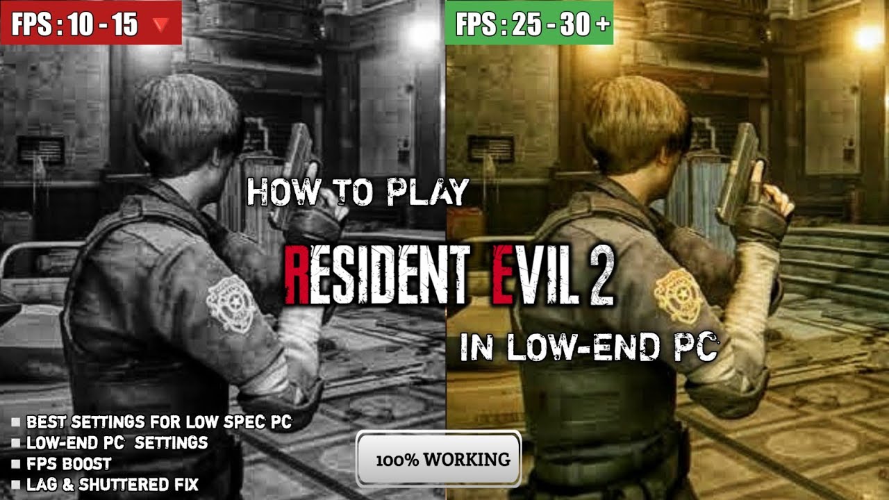 How to play Resident Evil 2 on Low-End Pc Optimization |Lag Fix & FPS ...
