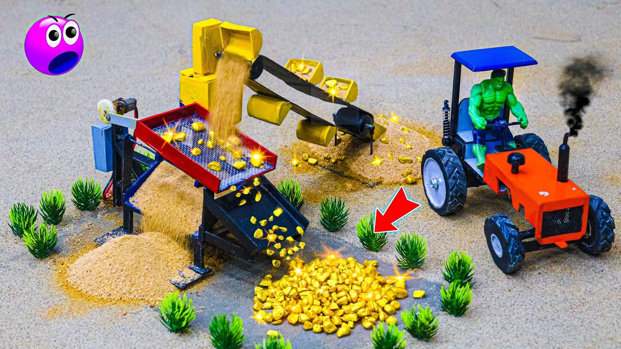 diy tractor making mini gold mining equipment scince project | Heavy ...