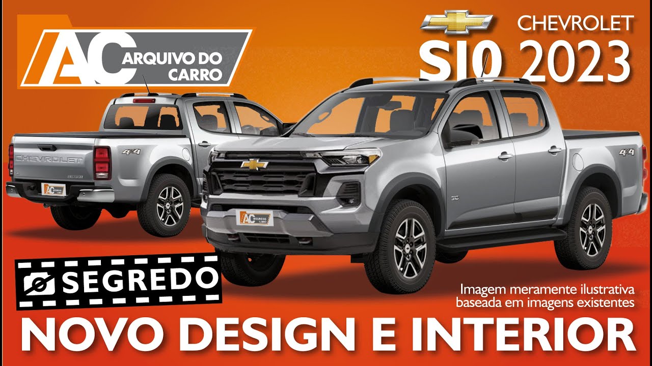 SEGREDO: CHEVROLET S10 2023 COM NOVO DESIGN E INTERIOR - S10 2024 - YouTube