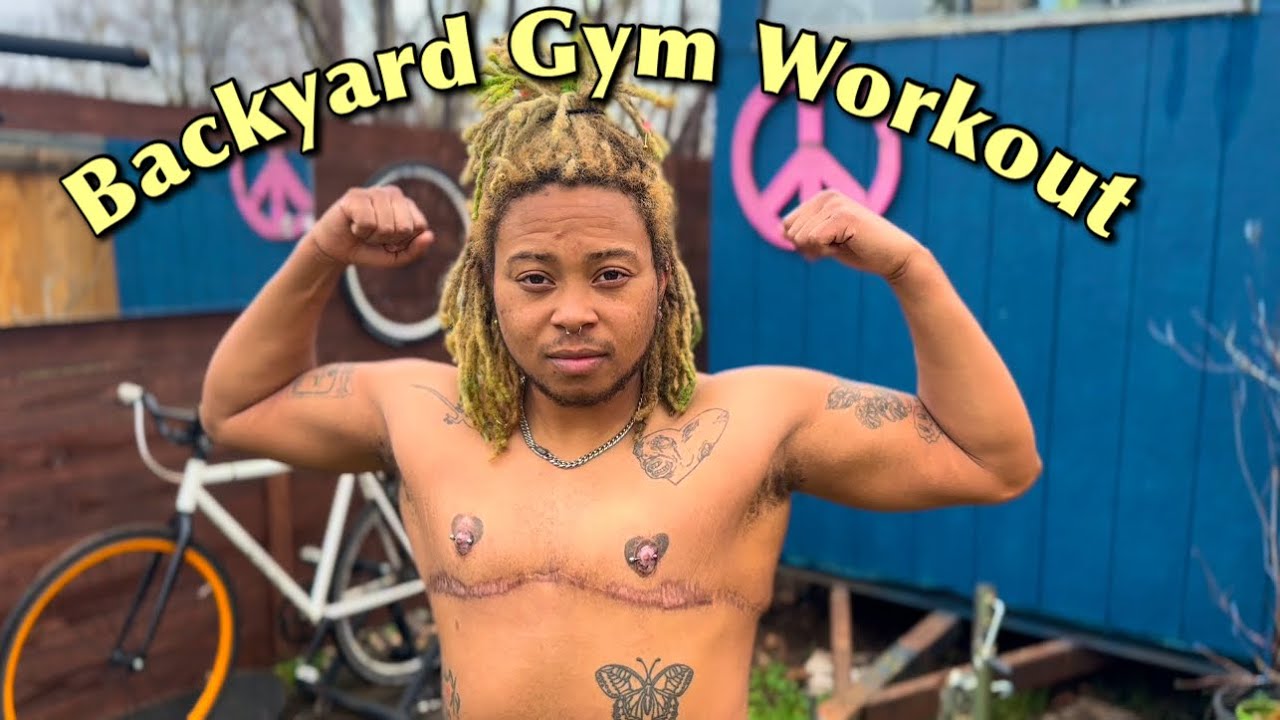Backyard Gym Workout + Fitness Journey Updates - YouTube