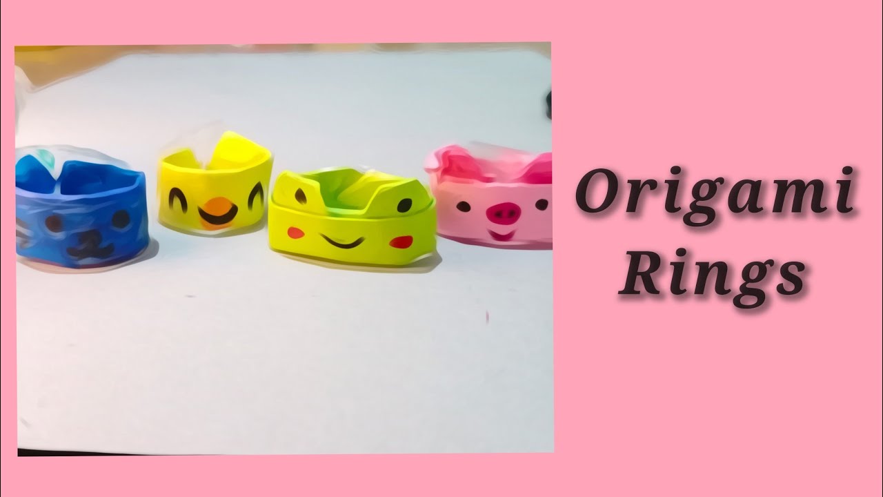 Paper Rings 😱 | How to make a Paper Ring | Easy Origami paper Duck,Pig ...