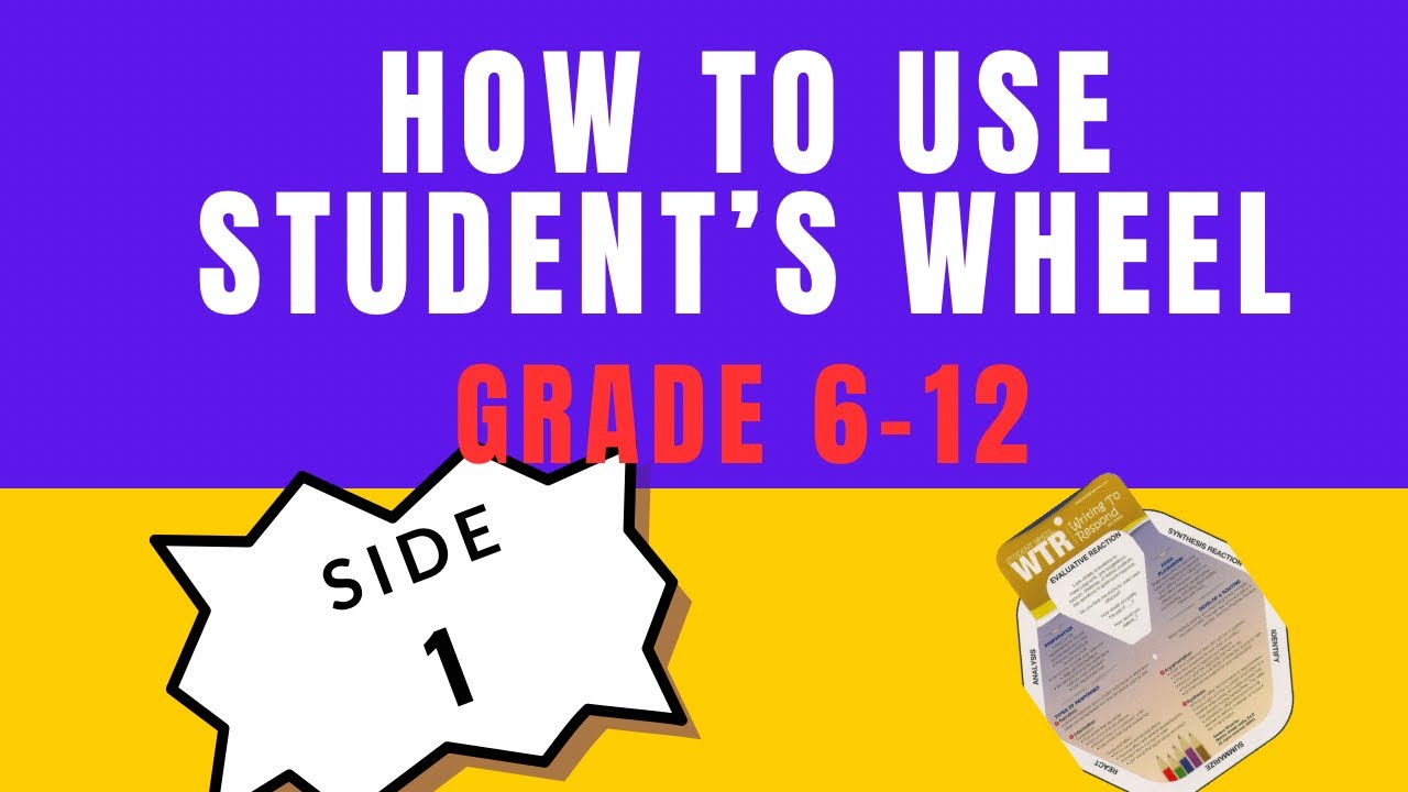 #WTR Student Wheel for Daily Evidence-Based writing for #Grades 6-12 ...