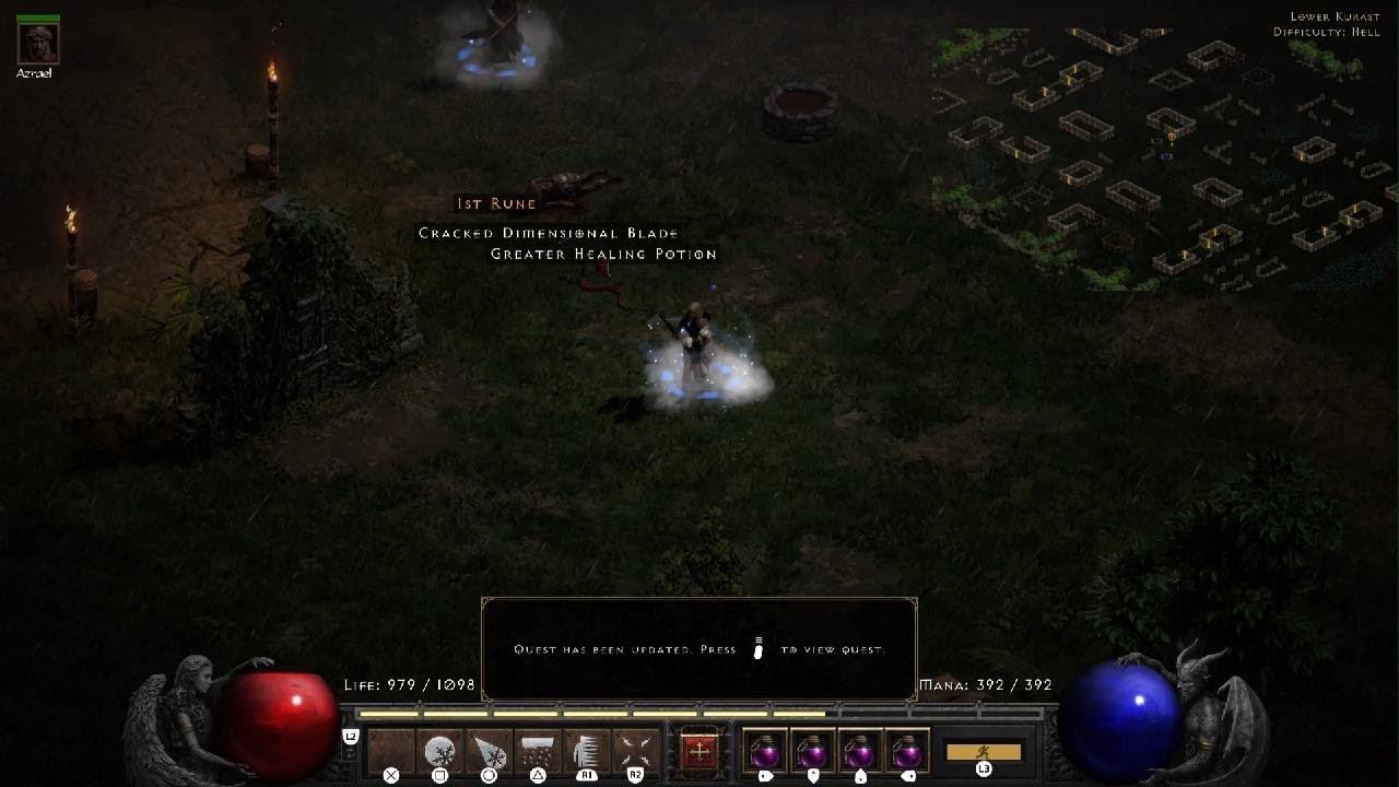 Diablo II: Resurrected - Hardcore Blizz Sorc - Ist Rune drop - YouTube