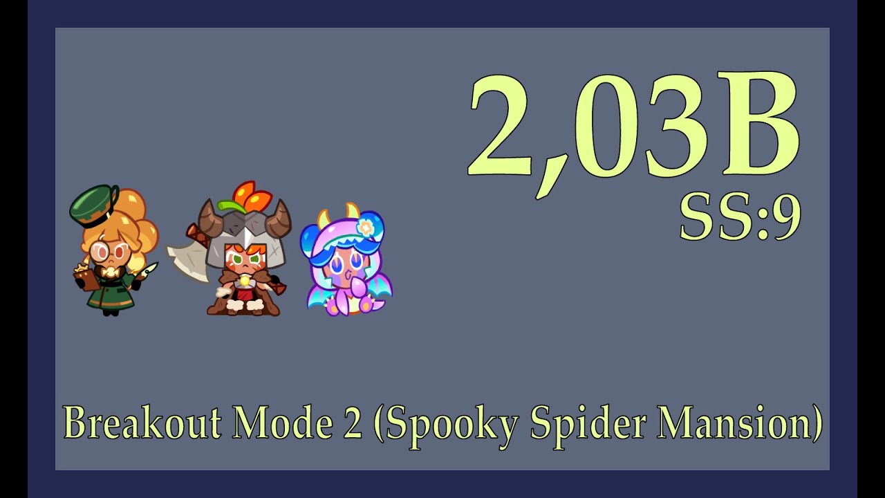 CROB Breakout Mode 2 (Spooky Spider Mansion) 2,03B | Jinx | Cookie Run ...