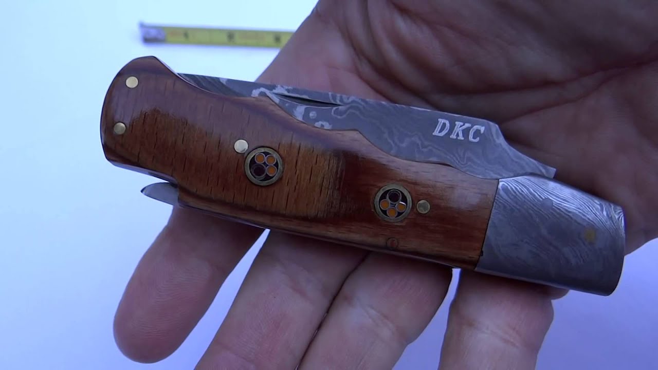DKC-35 STALLION DKC Knives Custom Hand Made Damascus Hunting Pocket ...