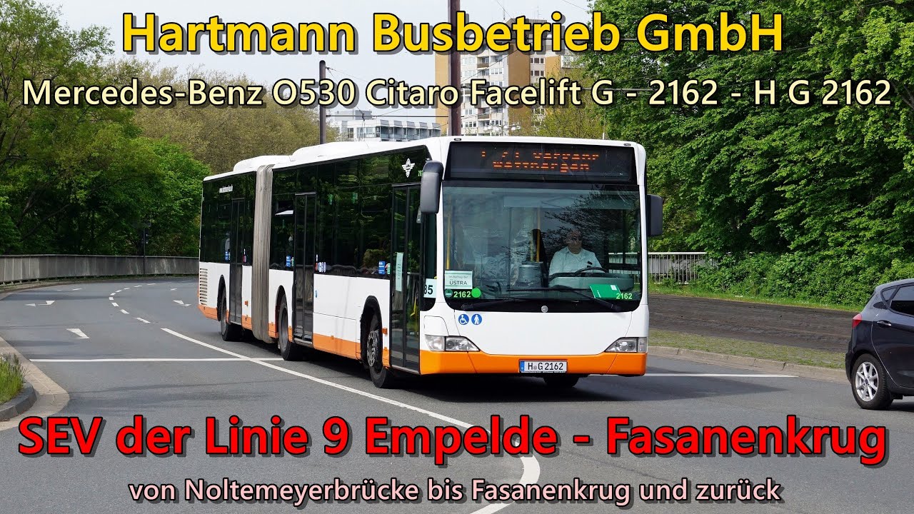 [Sound] Bus Mercedes-Benz O530 Citaro Facelift G von Hartmann Busbetrieb GmbH - H G 2162 (Voith ...