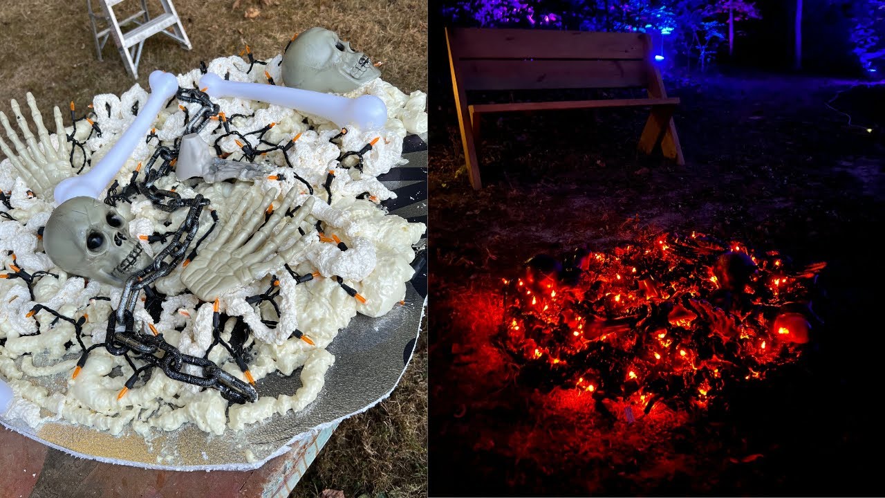 Easy Halloween DIY! Fake spooky fire pit! - YouTube