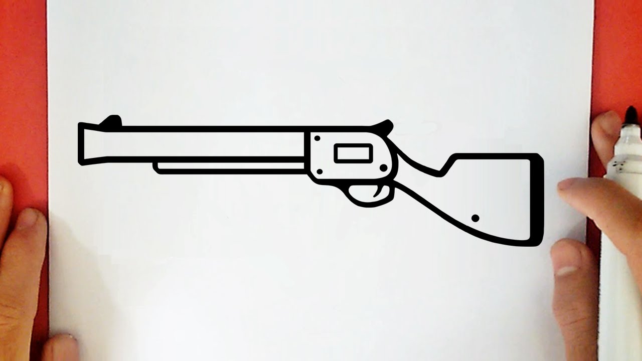 HOW TO DRAW A SHOTGUN - YouTube