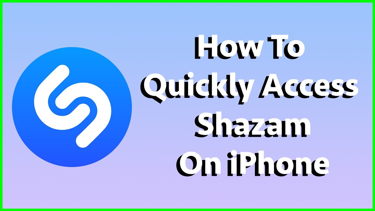 How To Quickly Access Shazam Without Opening The App - YouTube