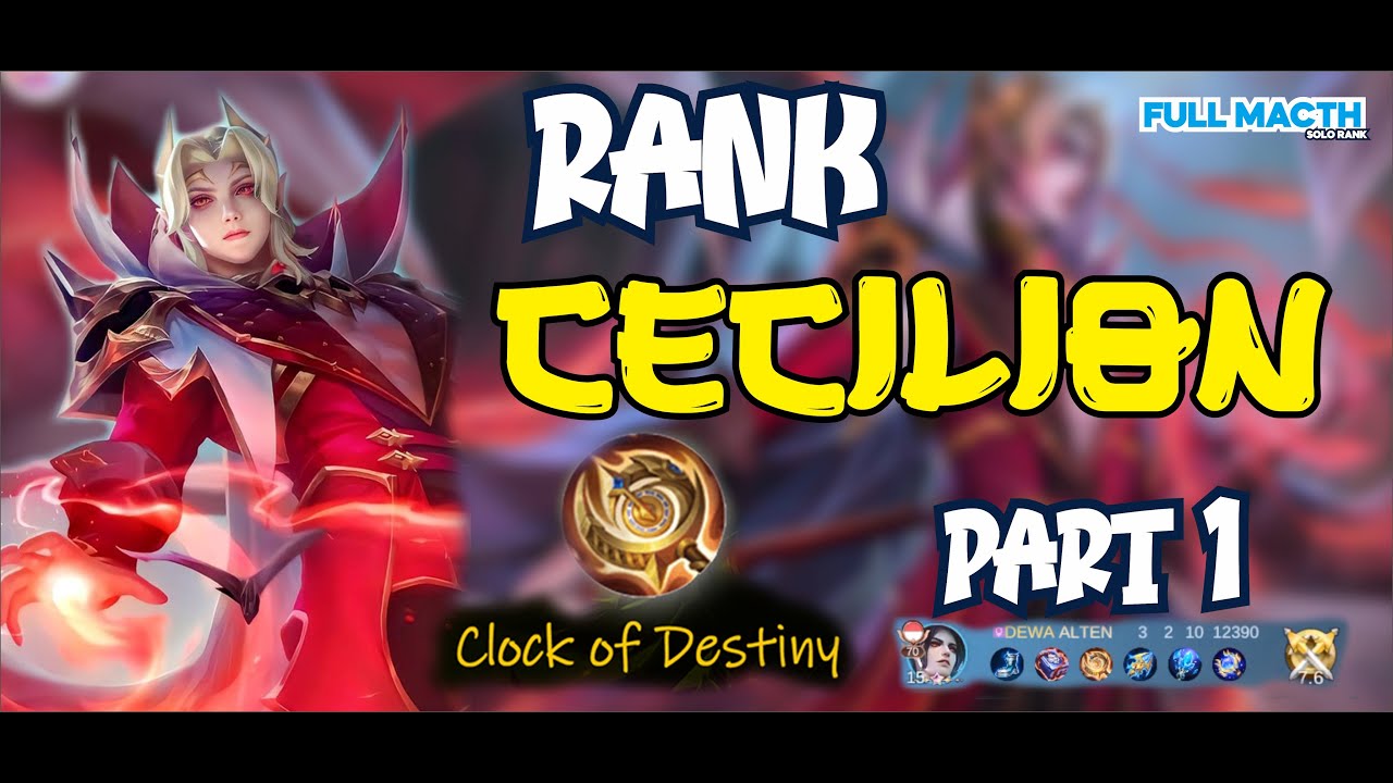 Cecilion 4 clock of destiny build rank solo FULL MATCH NO EDIT | CARA ...