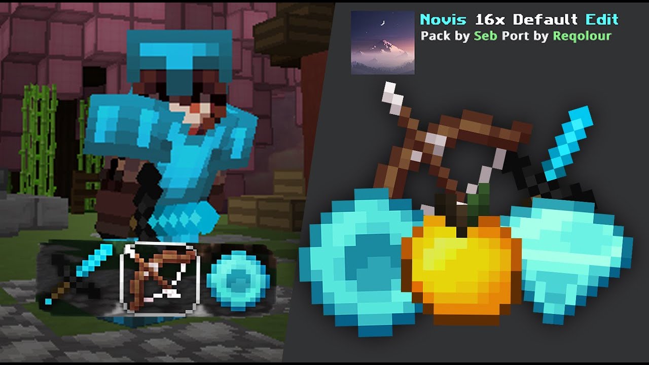 Novis Default Edit [16x] by Seb | MCPE PVP TEXTURE PACK | 1.17+ - YouTube