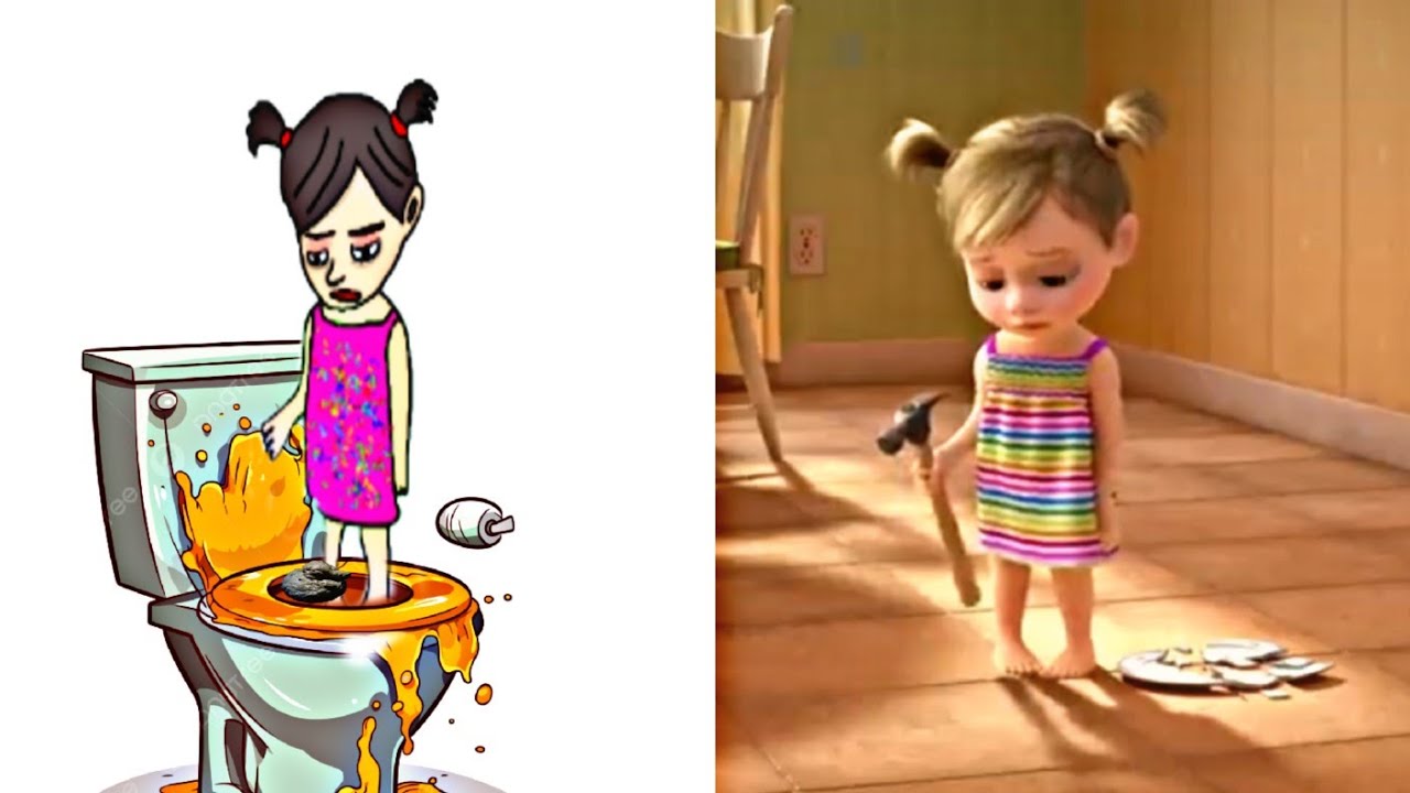 Inside Out - Riley Without Emotions | Drawing Meme| funny drawing meme ...