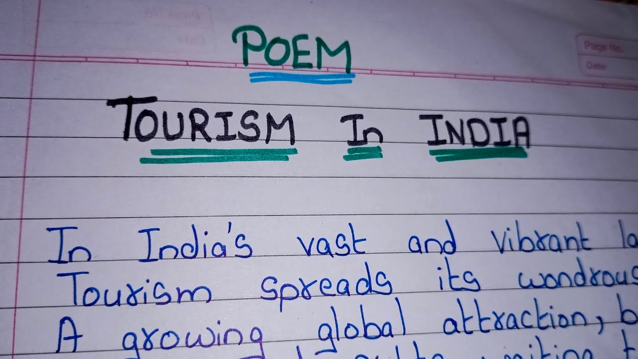Poem on Tourism in India a growing global attraction|| Tourism in India ...