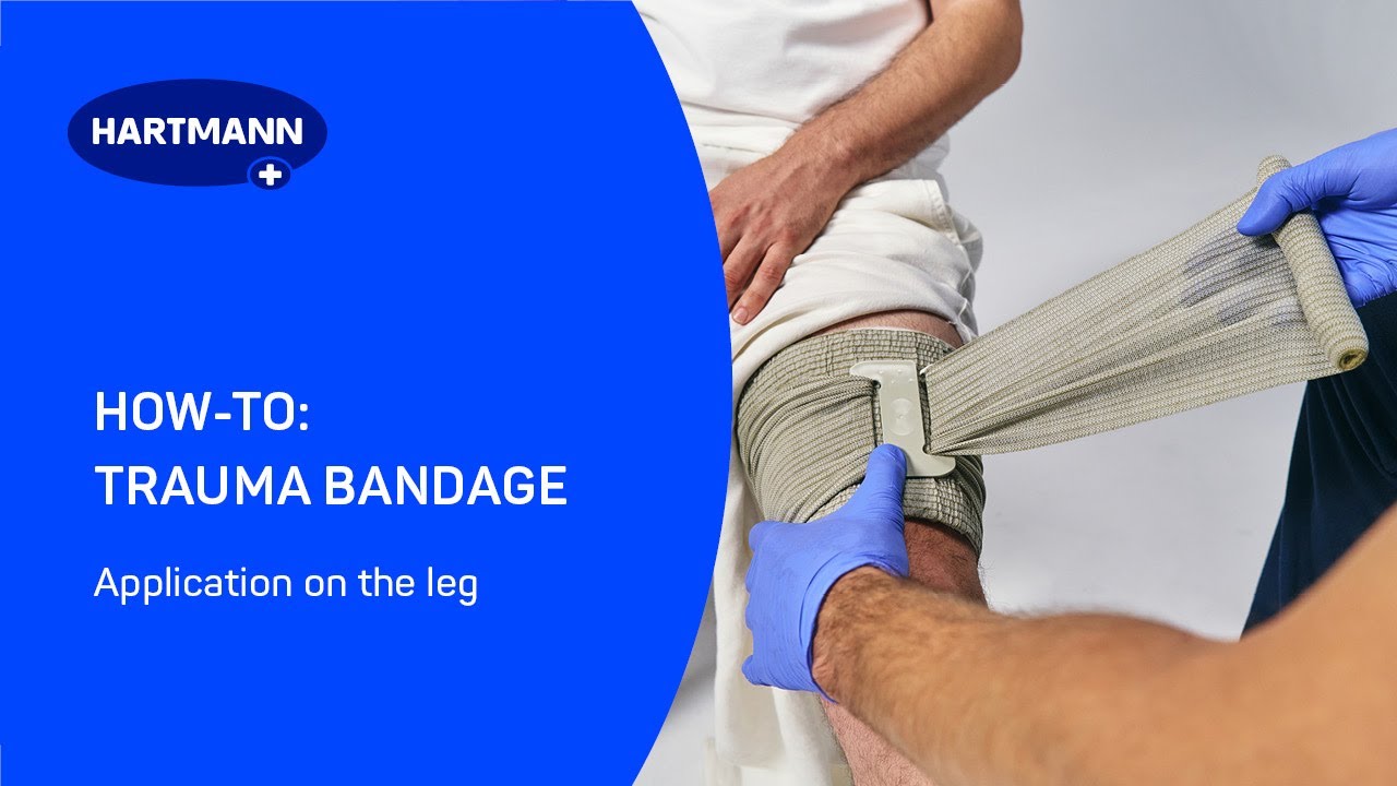 HOW-TO: TRAUMA BANDAGE – Application on the leg - YouTube