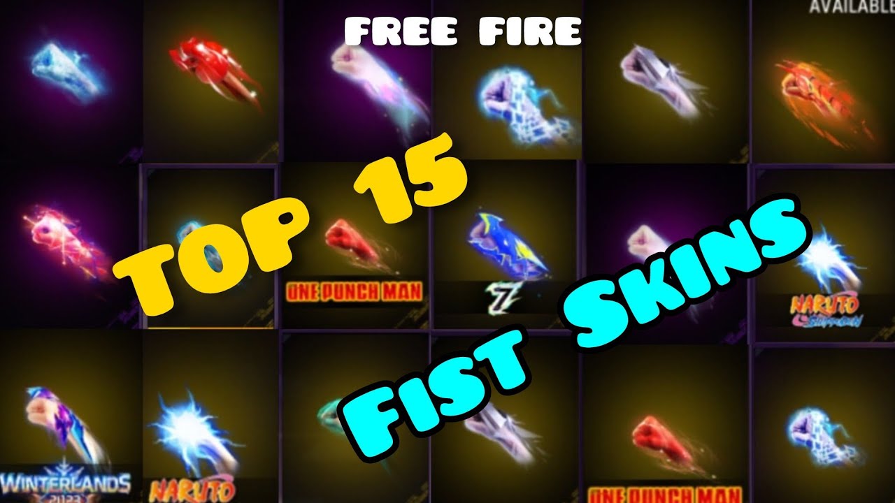 Top 15 Best Fist Skins In Free Fire 🗿 Old Fist Skins|| Free Fire All ...
