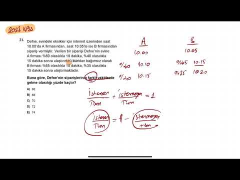 2023 ve 2021 KPSS OLASILIK SORUSU AYRTINTILI ÇÖZÜM