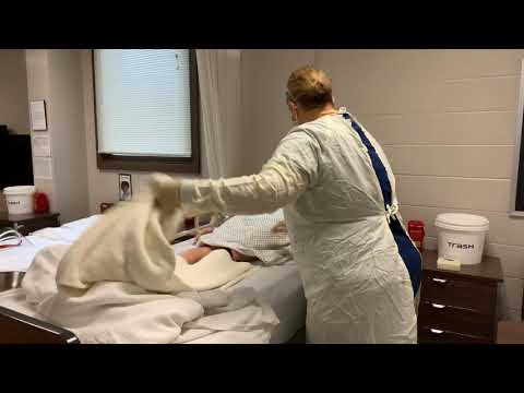 Part #2 PPE & Bed Bath-Whole Face, 1 Arm, Hand & Underarm - YouTube