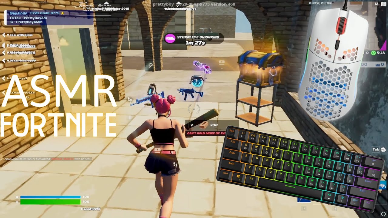 HK GAMING GK61 Mechanical Gaming Keyboard | ASMR Gameplay | Fortnite ...