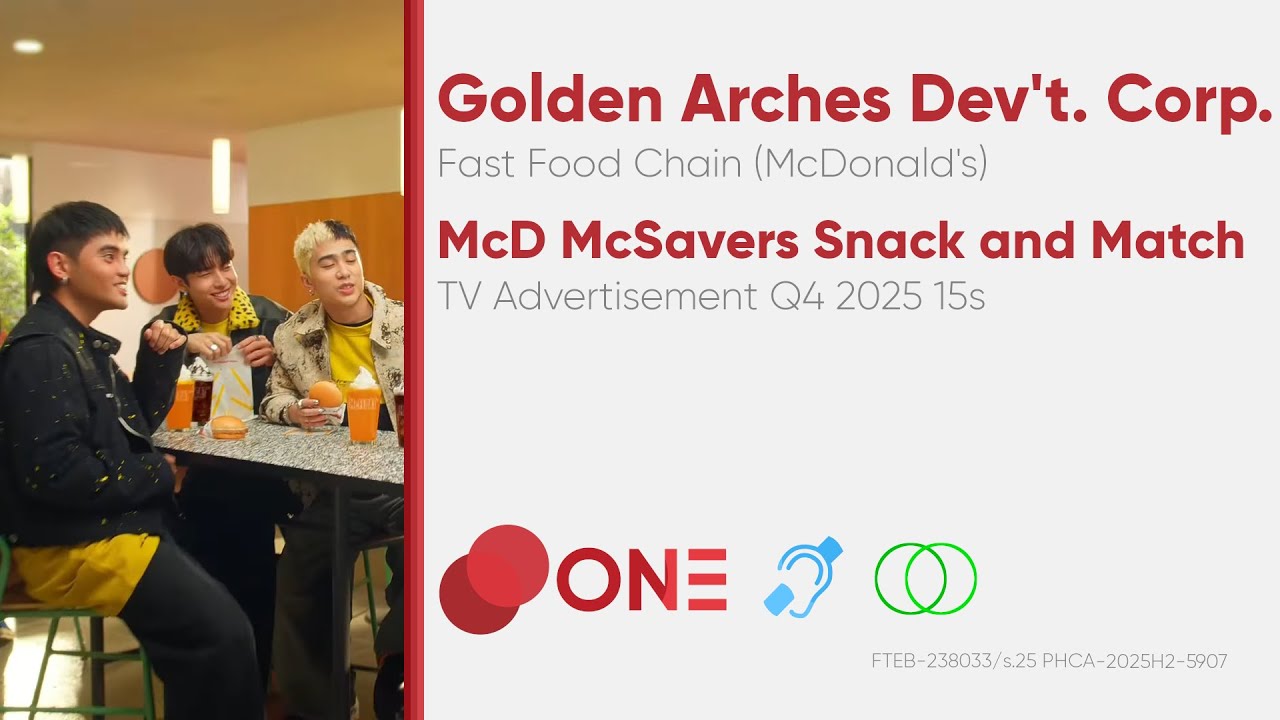 McDonald's McSavers Snack and Match TV Ad Q4 2025 15s with SB19 ...