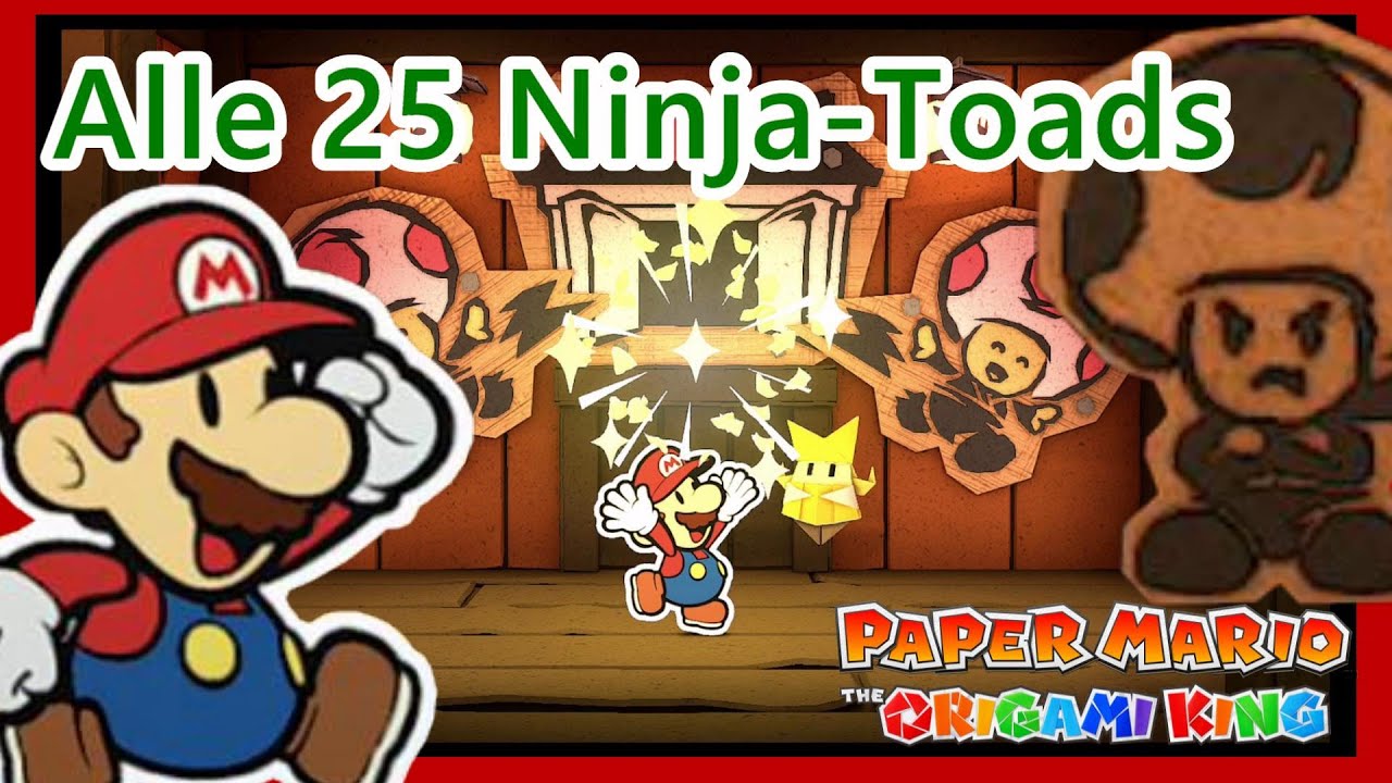 Alle Ninja Toads in Ninja Parcours - Paper Mario The Origami King - YouTube