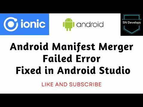 How do I fix a failed manifest merger? - YouTube