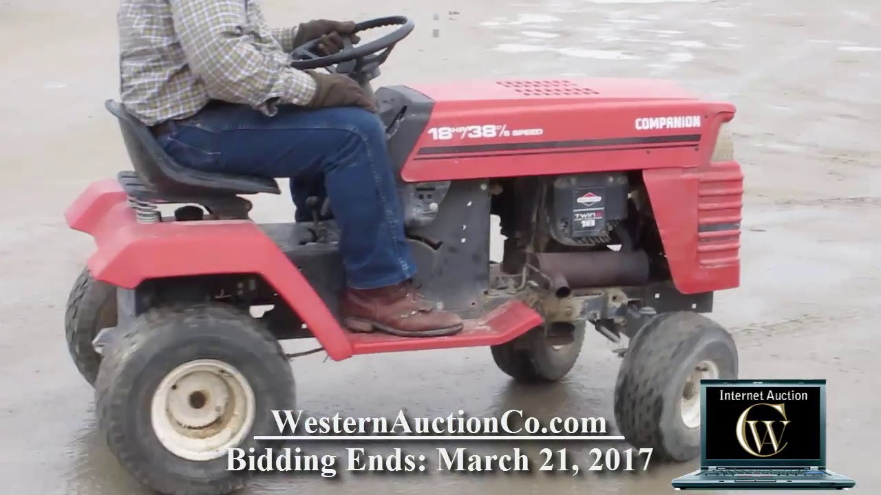 457X Sears Companion 917 18HP Riding Lawn Tractor For Sale At Auction ...