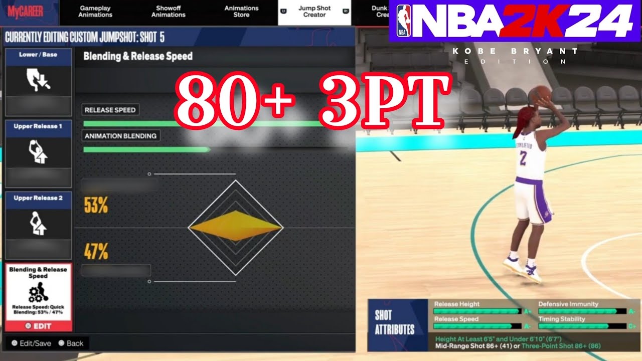 Big Green Window Jumpshots For Swings 6'5 - 6'9 Nba2k24 - YouTube