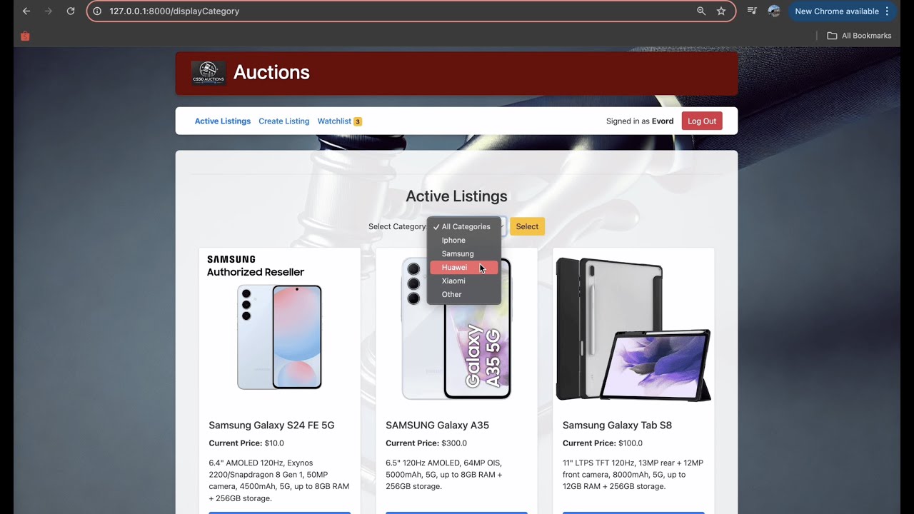 CS50’s Web | Project 2: Commerce - YouTube