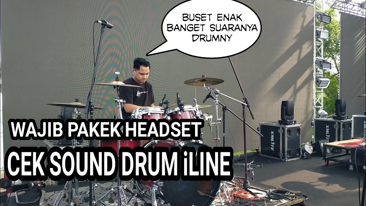 WAJIB PAKE HEADSET BOSKU CEK SOUND DRUM iLINE - YouTube