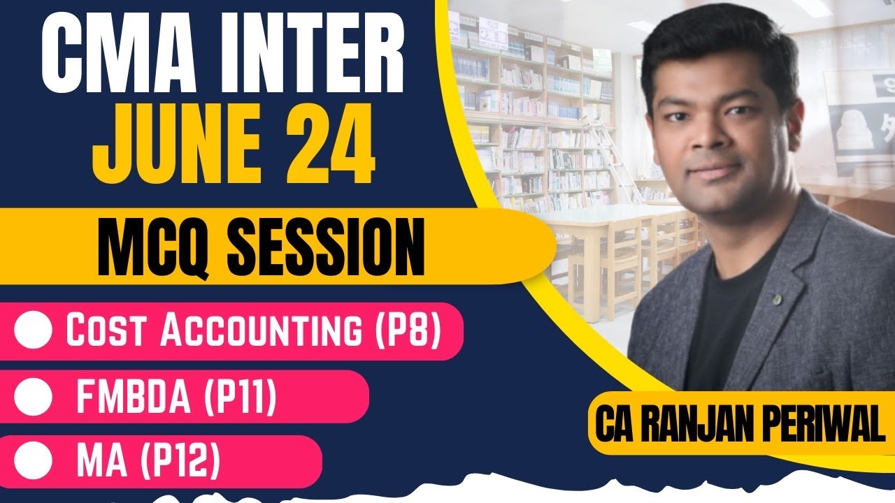 CMA Inter MCQs - Paper 8, 11, 12 - YouTube