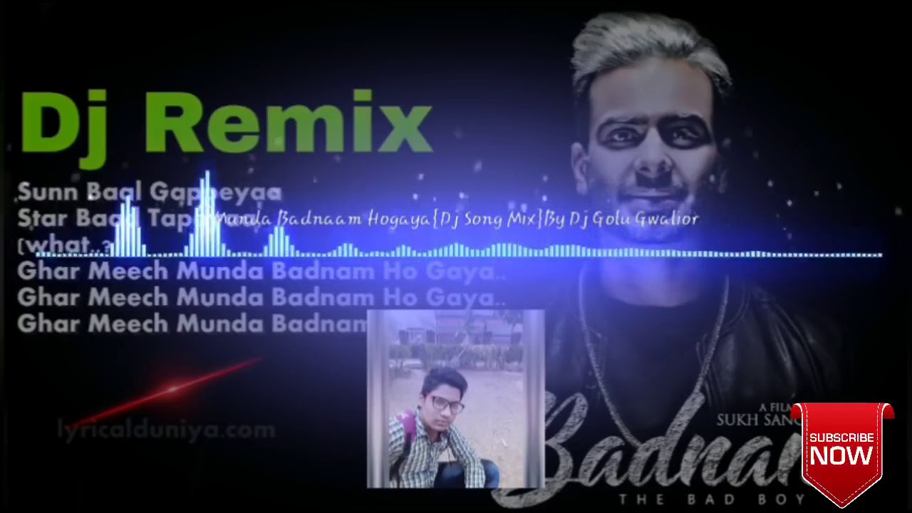 Badnam song DJ remix - YouTube