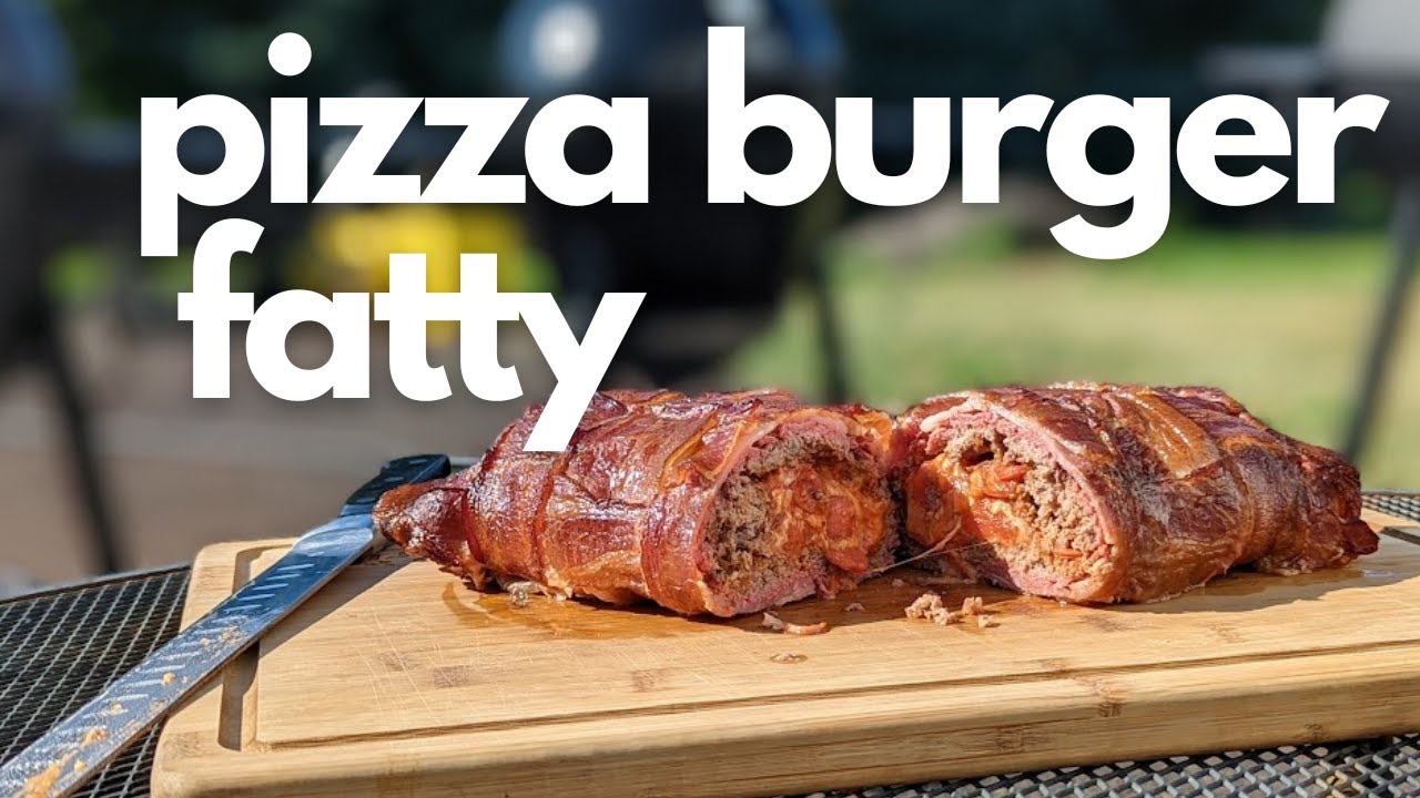 The Best Bacon Wrapped Pizza Burger Fatty on the Char-Griller AKORN ...