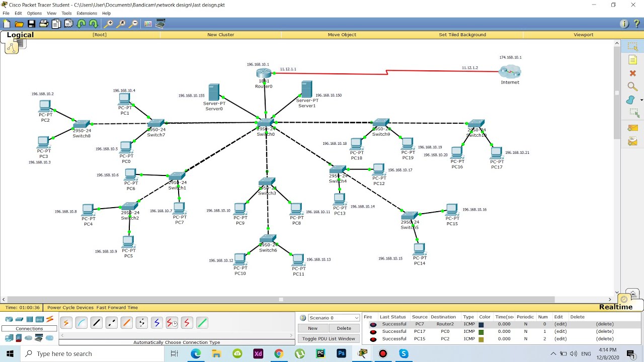 Two router Connection in Cisco packet Tracer design part 2 - YouTube