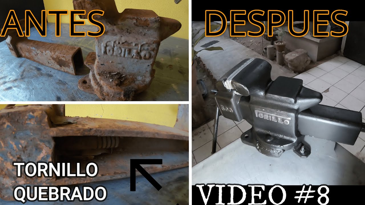 Restauración Tornillo de Banco Quebrado. Broken Bench Vise ( Rusty ...