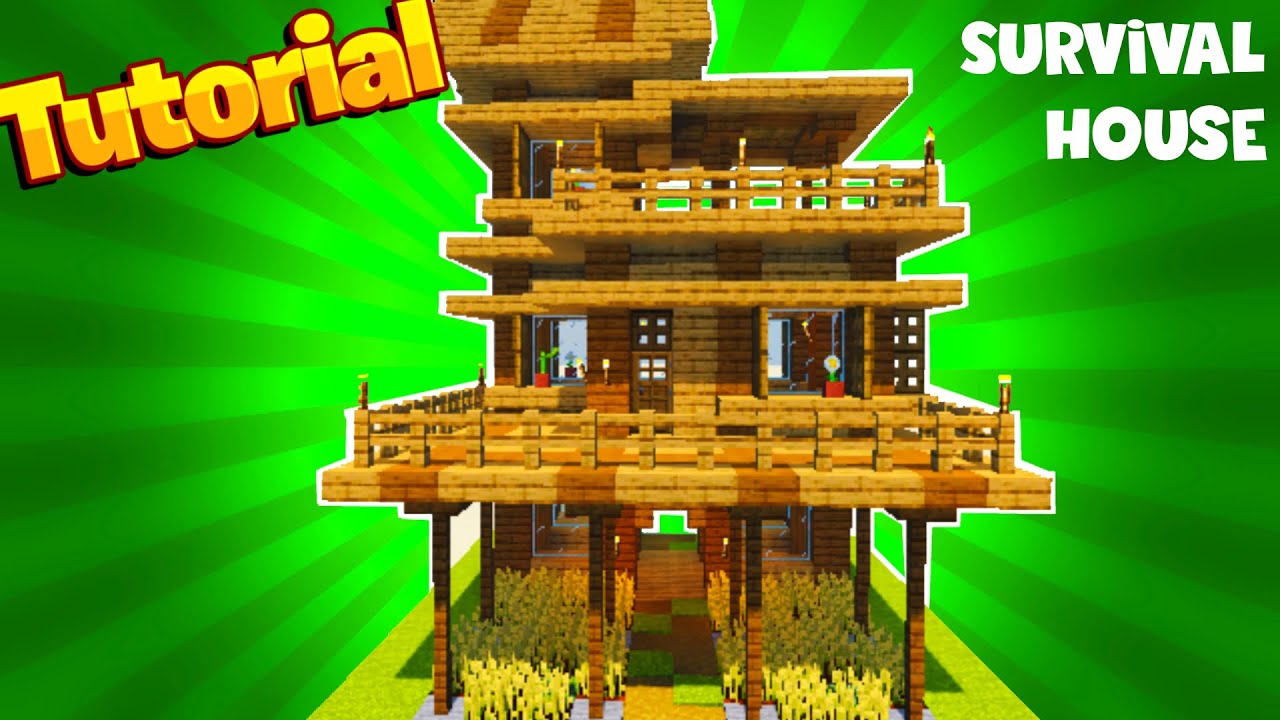 Minecraft: Large Survival House - How to Build #2 - YouTube