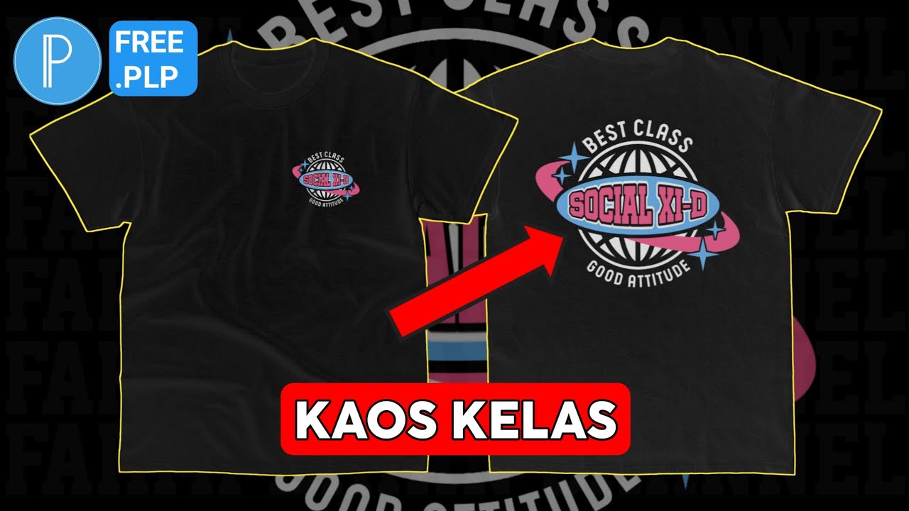 Tutorial design kaos kelas | Gratis file.plp pixellab‼️ - YouTube
