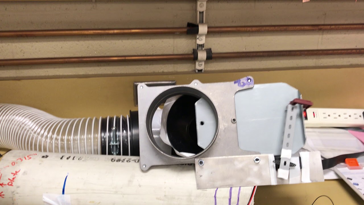 Servo motor controls a dust collection gate - YouTube