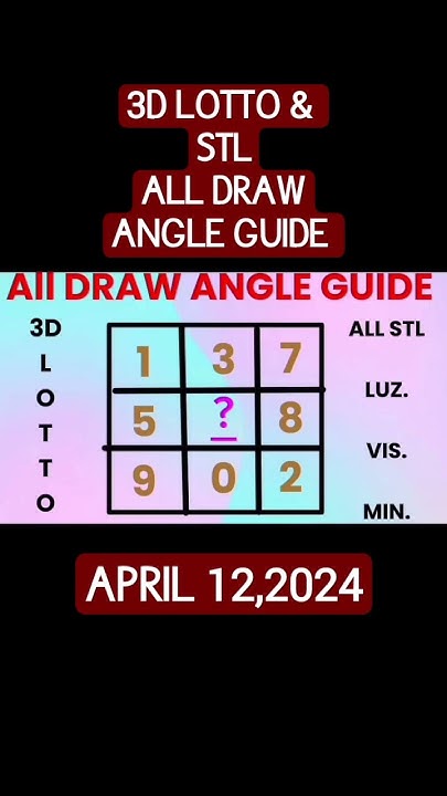 all draw angle guide today 3d lotto, 3d national and all STL Swer3 ...