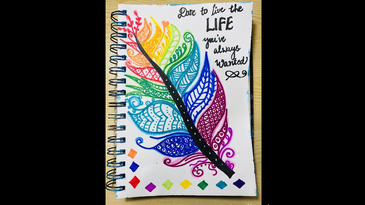 DAILY CHALLENGE #4/ Rainbow themed journal ideas/Colorful inspiration ...