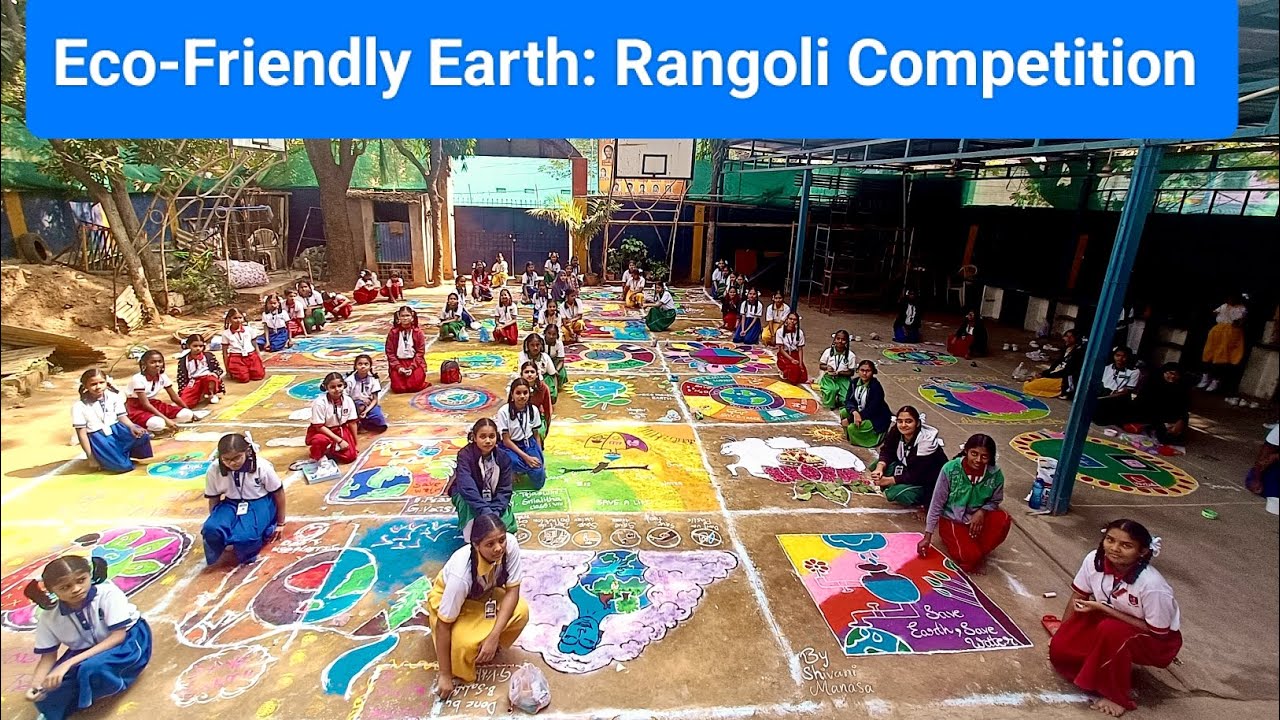 Eco-Friendly Earth // Rangoli & Mehndi Competition @PashaPublicSchool # ...