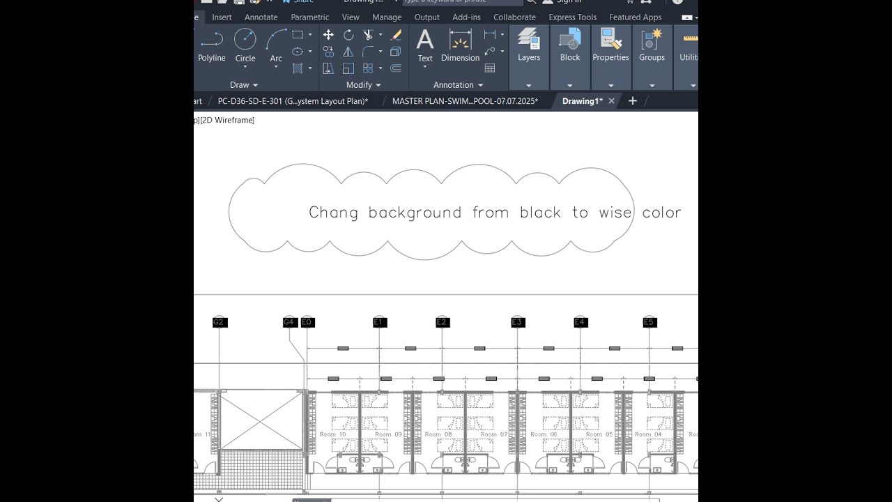 AutoCad change background form black to wise color - YouTube