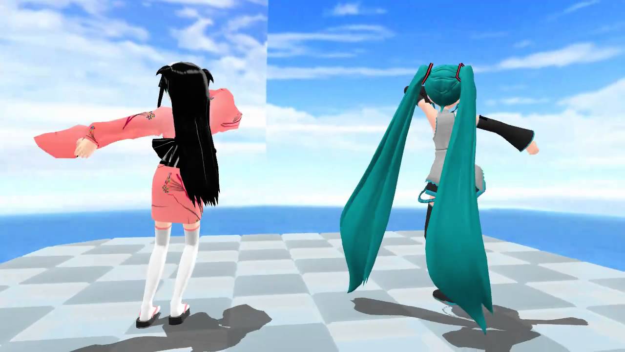 [MMD] Miku Hatsune & VY1 Mizki - WAVEFILE - YouTube