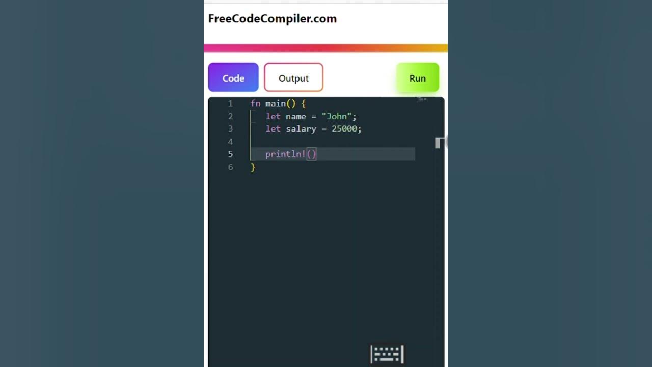 Variables In Rust Shorts Coding Codinglife Trending Programming Rustlang Rustprogramming