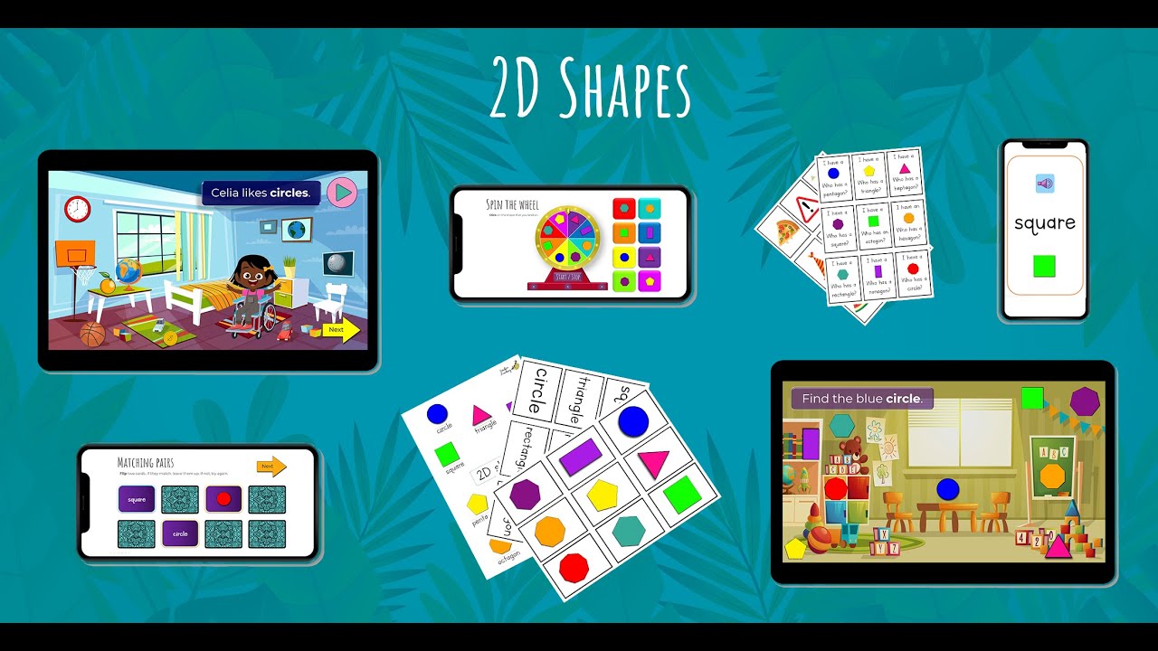 2D shapes - Themed pack demonstration - YouTube