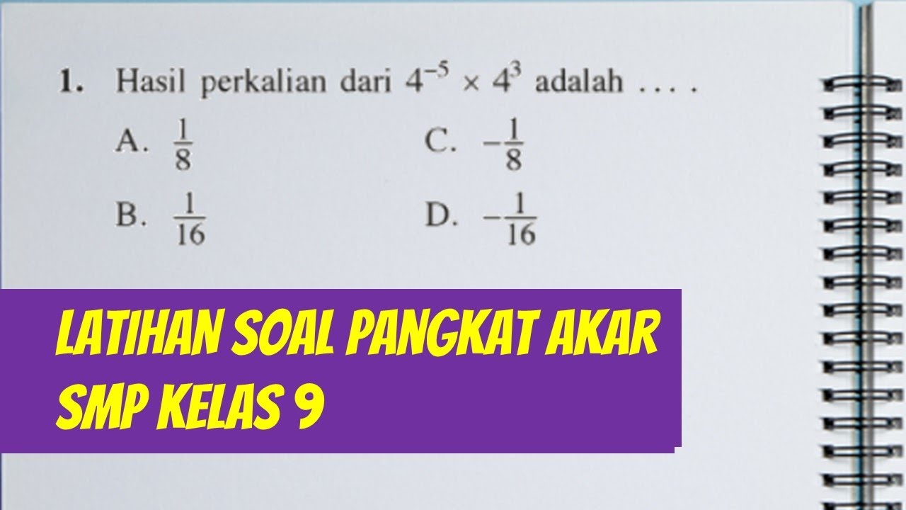 Empat pangkat minus lima dikali dengan empat pangkat tiga - YouTube