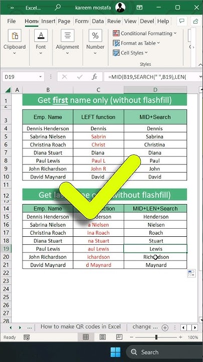 Split names in Excel with these 3️⃣ functions #shorts - YouTube