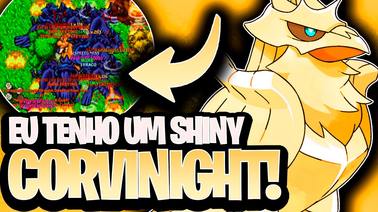 SHINY CORVINIGHT LINDÃO😍😍EVOLUINDO SHINY! VEM PRO GAME! POKETIBIA 2025 ...