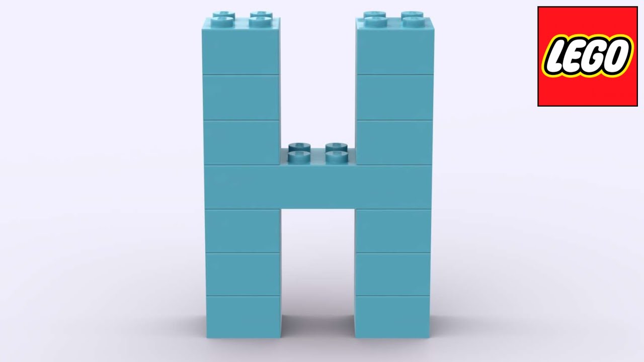 H - Letter - Lego - Alphabet - How to build - YouTube