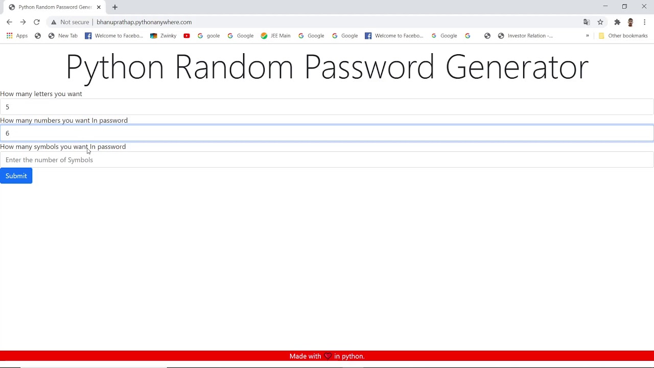 Python Random Password Generator Demo app Part-1 - YouTube